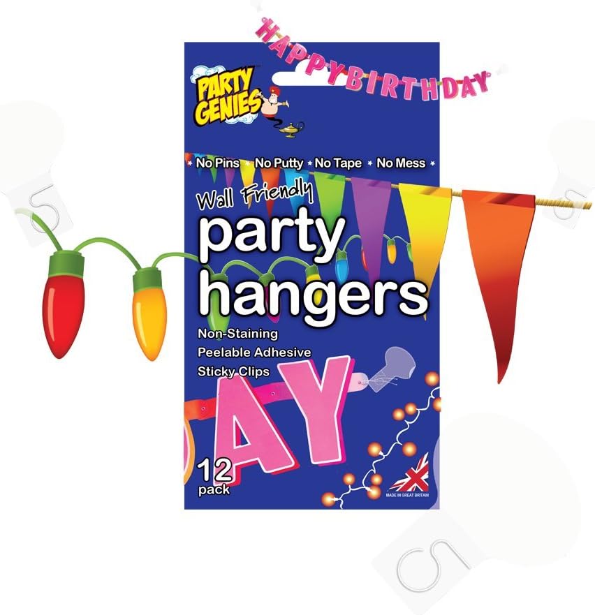PARTY HANGERS - 12 Wall Friendly Self Adhesive Party Hangers: Amazon.co ...