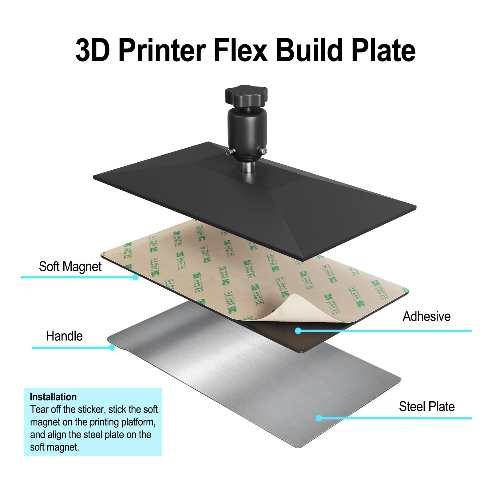 Mua HIKUDIY 2 PCS Resin 3D Printer Flex Build Plate, Spring Steel ...