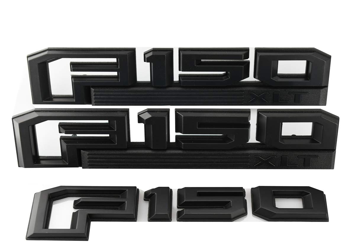 Buy 3x F150 XLT Fender Emblems F-150 Rear Tailgate Badge 3D Decal ...