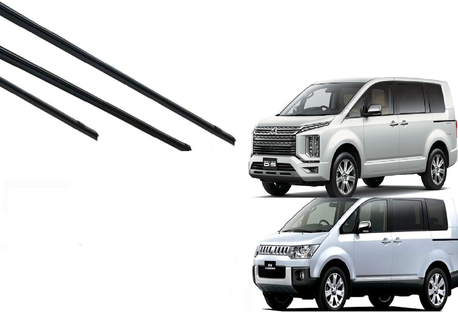 Mua Delica D5 Delica Wiper Replacement Rubber Compatible Size 2 Front 1 Rear 3 Piece Replacement ...