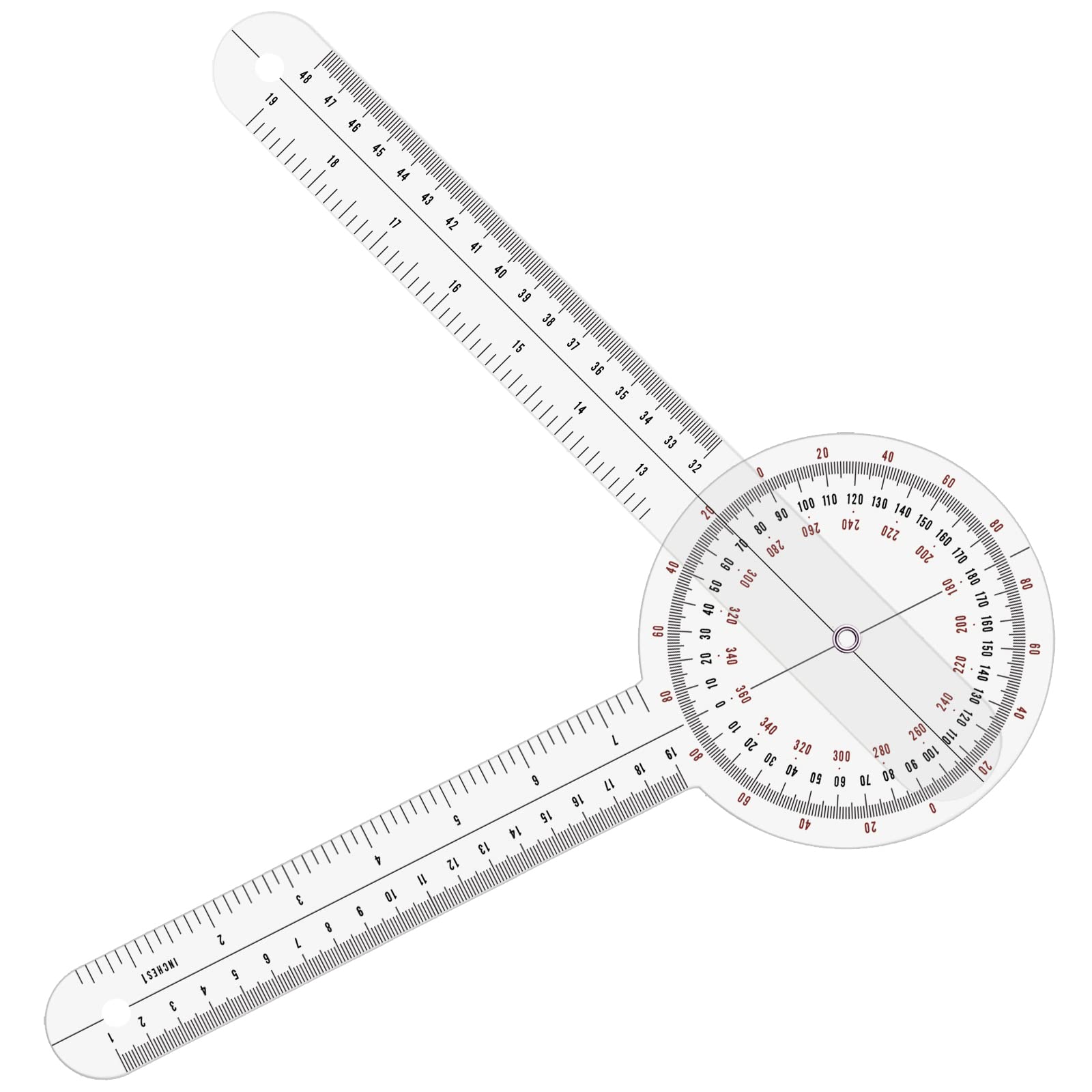 Mua Goniometer 12 inch 360° Clear Protractor Physical Therapy, for ...