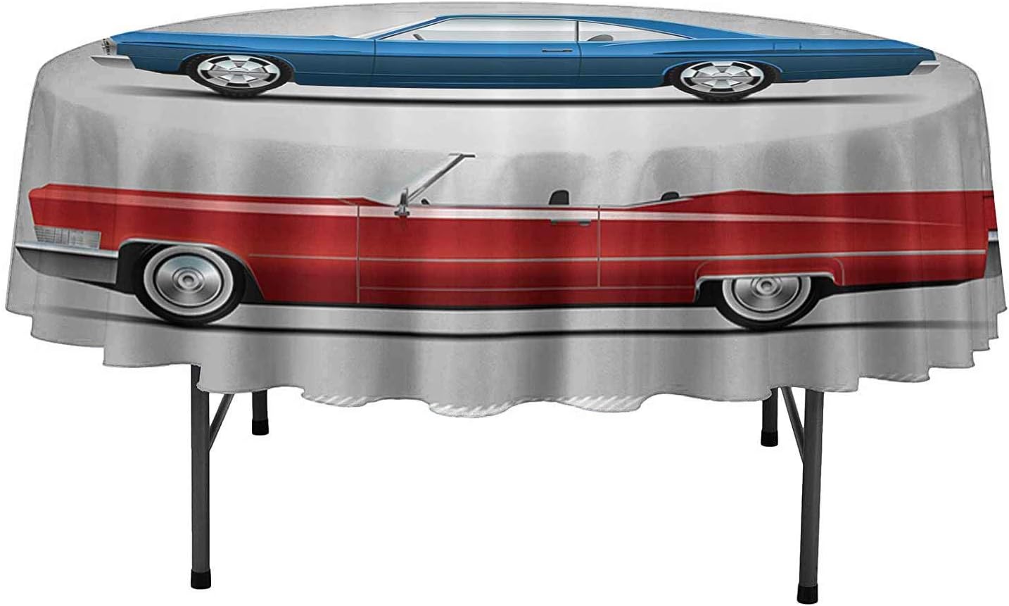 Amazon.com: Table Cloth Cars Decor Collection Set of Old-Fashion Cars ...