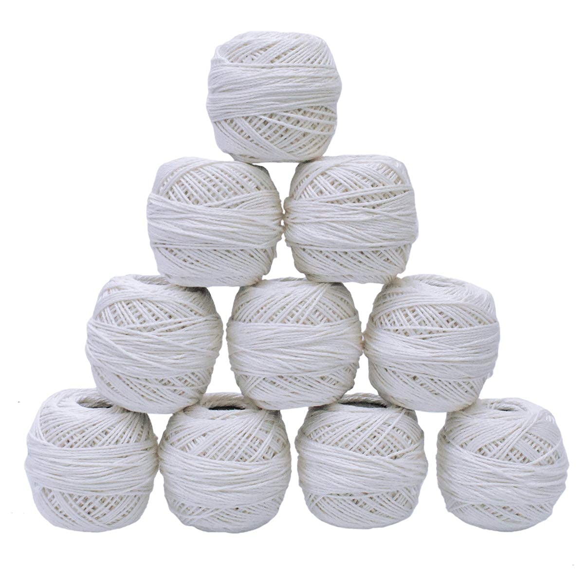 Forvi® Thick Cotton Thread for Crochet Knitting Tatting & Embroidery ...