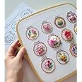 Amazon.com: Small Flower Frame Embroidery Kit Flower Embroidery Kit For ...
