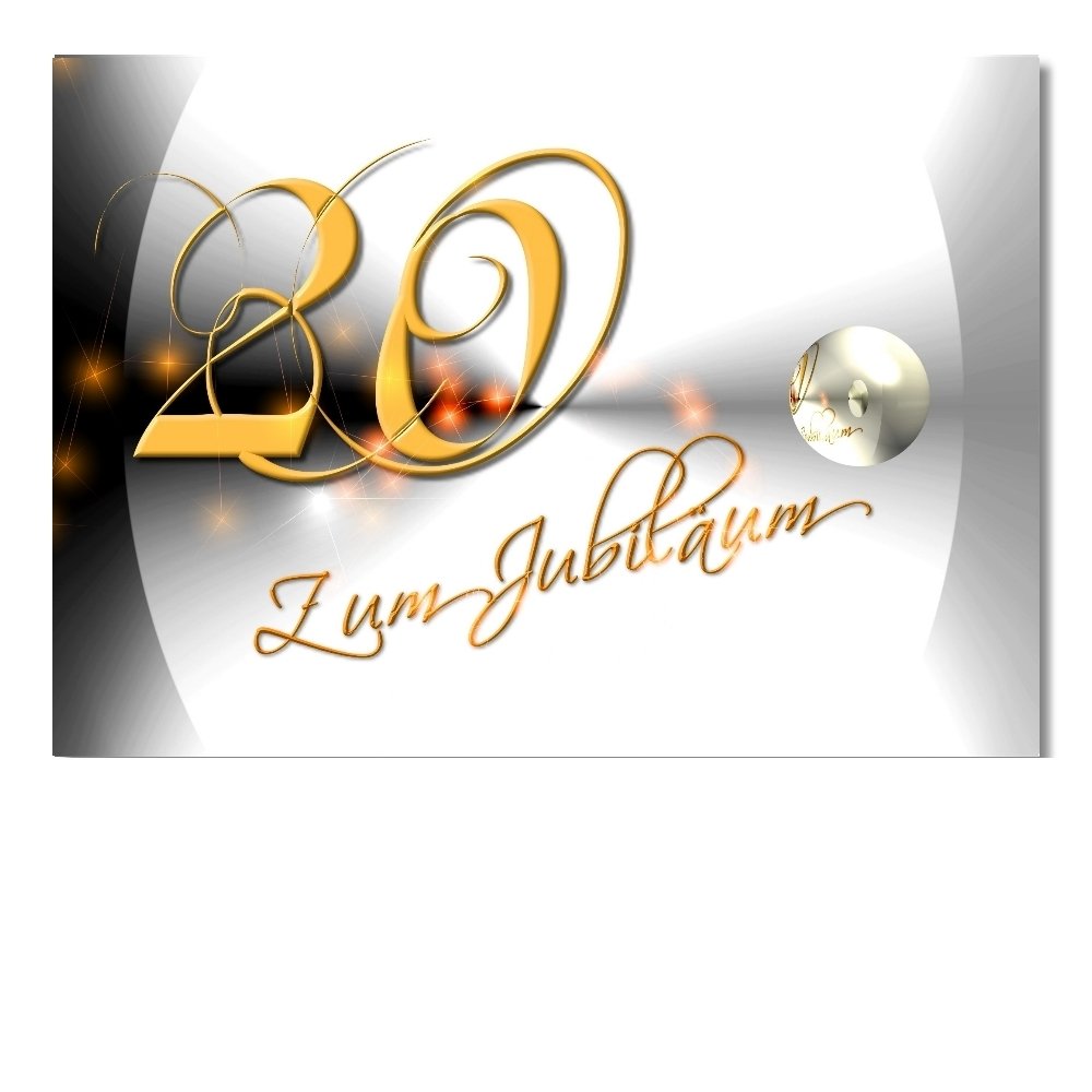 DigitalOase Jubiläumskarte 20. Jubiläum A5 Glückwunschkarte Grußkarte ...