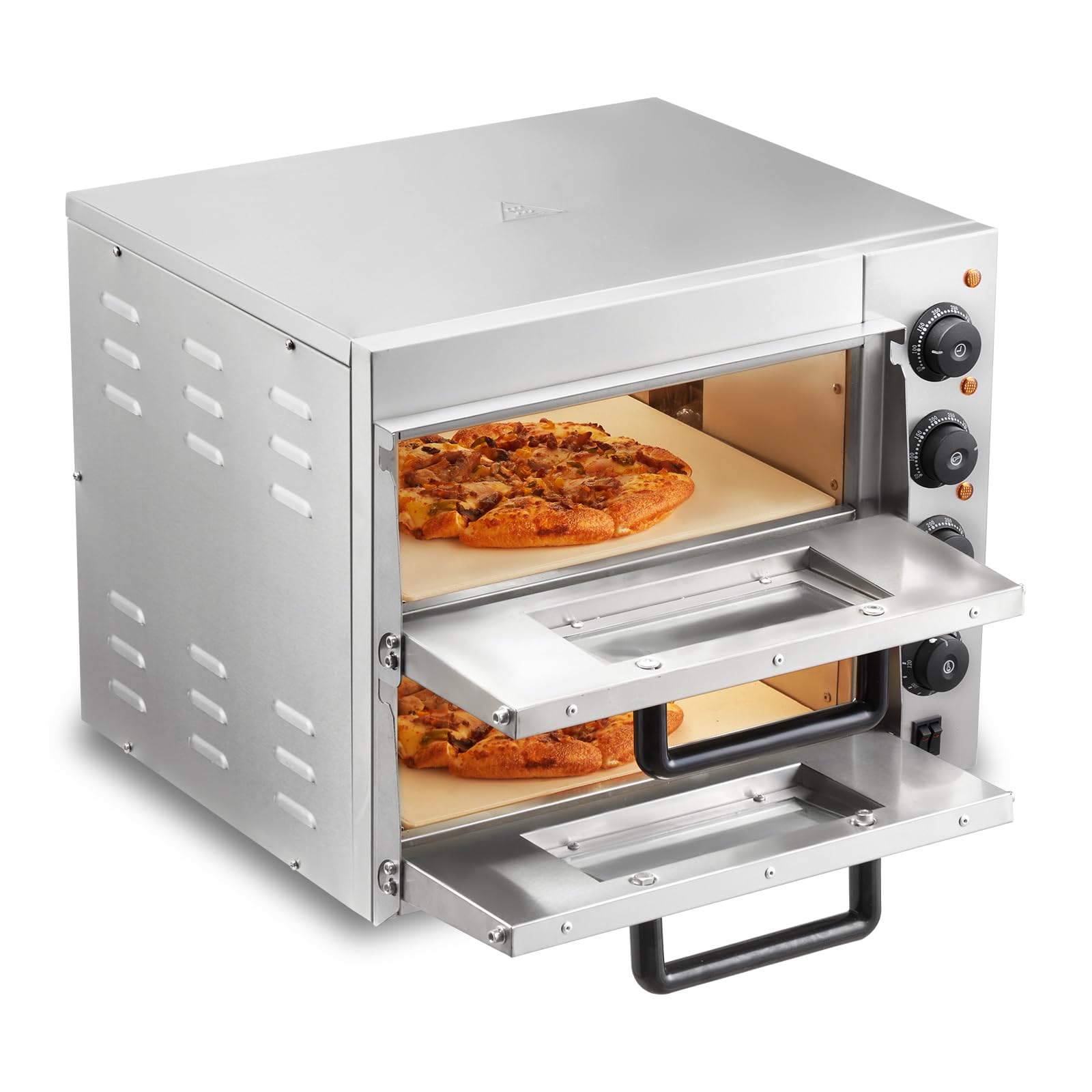 VEVOR Commercial Pizza Oven Countertop, 14" Double Deck Layer ...
