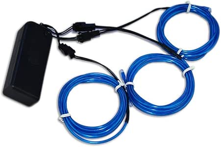 Amazon.com: Tron Blue EL Wire Set = 3X 1.5 metres Electroluminescent ...