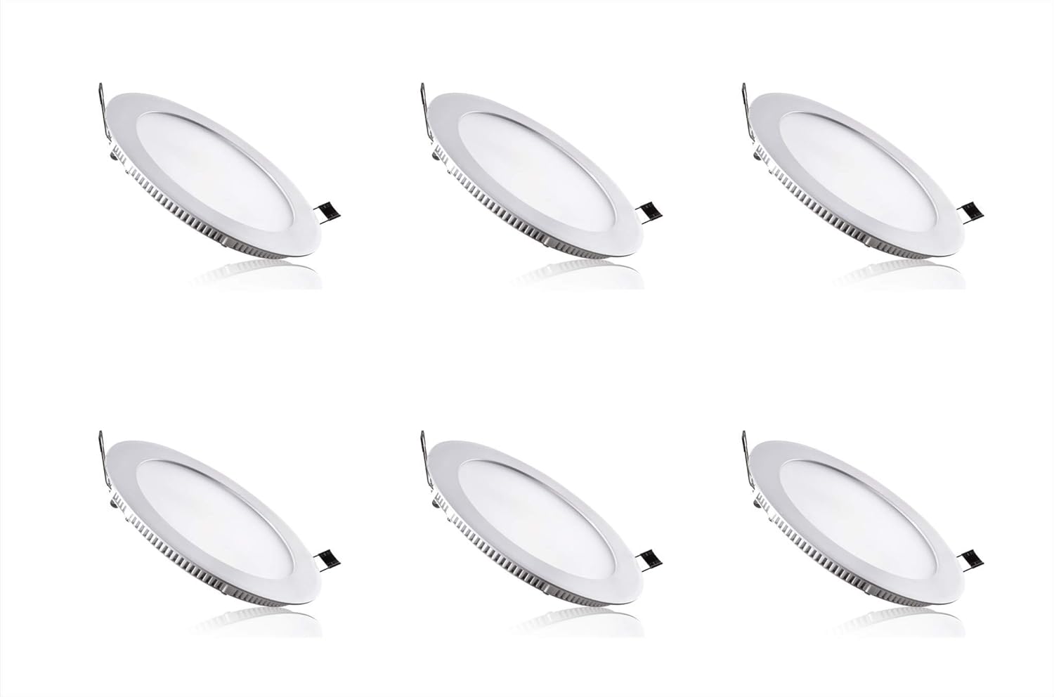 Murphy 9-Watt Slim Round LED Panel Ceiling Light (Cool White, Pack of 6 ...