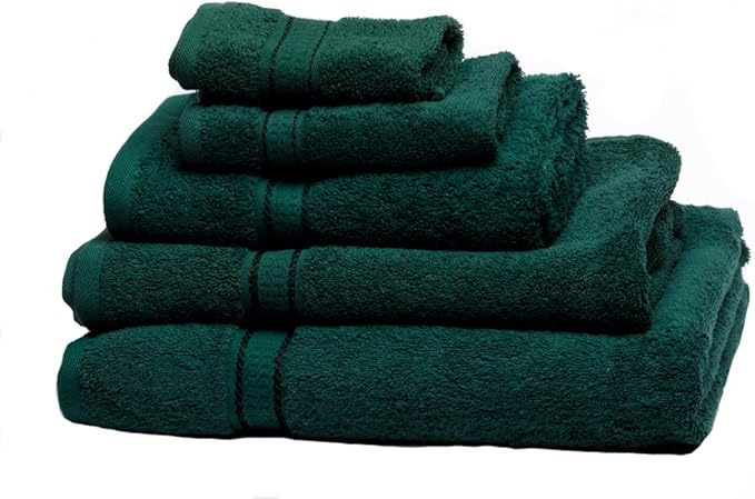 640gsm Plain Dye Cotton Bathroom Guest Towel Forest Green: Amazon.co.uk ...