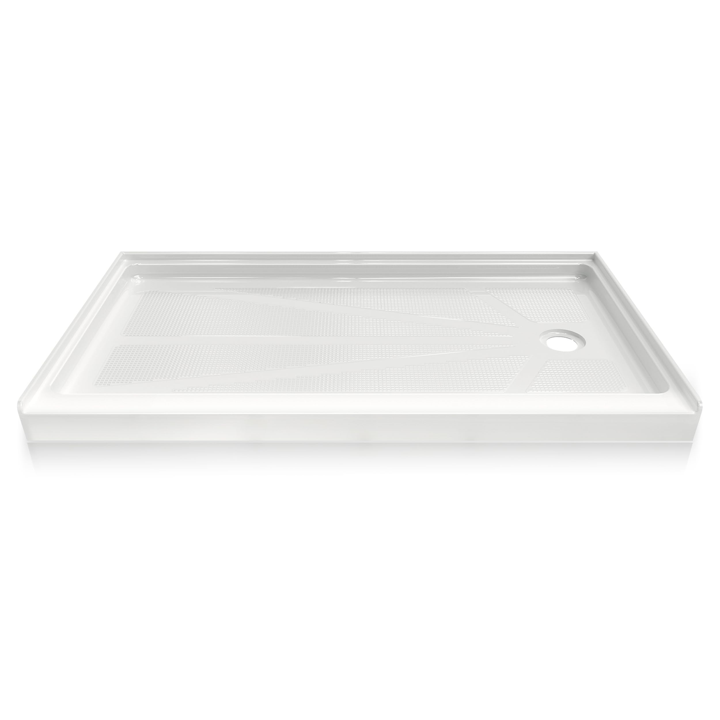 CKB 60 in. L x 34 in. W Single Threshold Shower Base, Right Drain ...