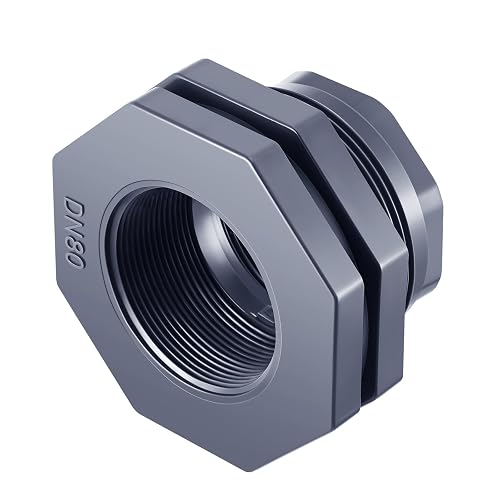 1 Pcs 3 Inch PVC Bulkhead Fitting Water Tank Connector Plumbing ...