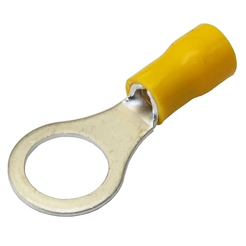 6.4mm (0BA) Auto Electrical Yellow Crimp Earth Ring Connector Terminal ...
