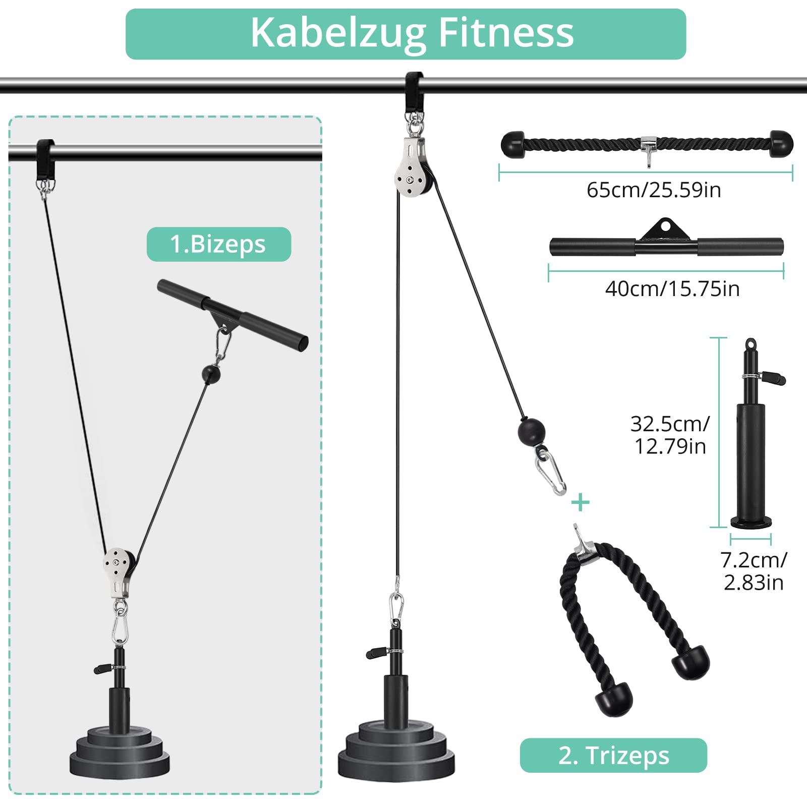 Mua VINTEAM Lat Pull Forearm Trainer Set, Fitness Arm Trainer Cable ...