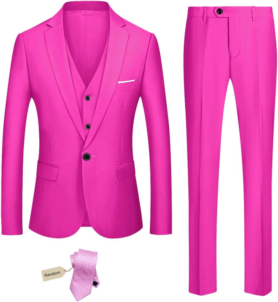 YND Conjunto de terno masculino de 3 peças, blazer de um botão, cor ...