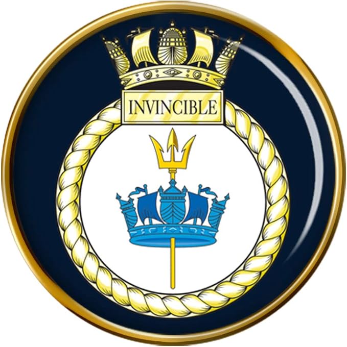HMS Invincible, Royal Navy Pin Badge: Amazon.co.uk: Clothing