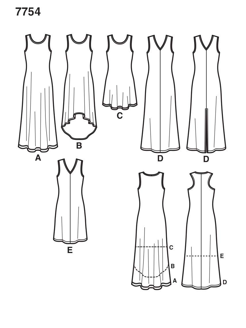 Hobby creativi Simplicity 7754.A Cartamodello per abito da donna Casa e ...