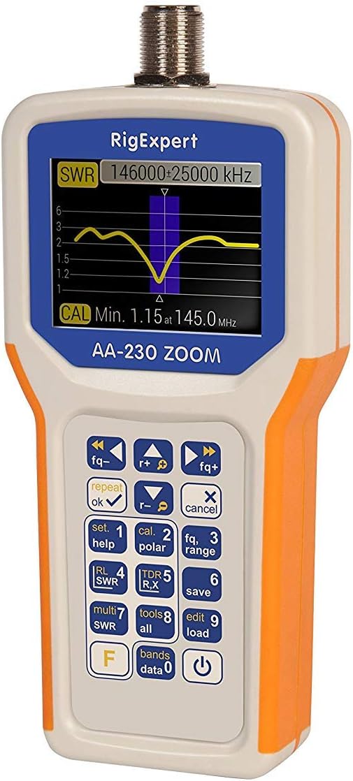 RigExpert AA-230 ZOOM Bluetooth 0.1-230 MHz Antenna Analyzer – BigaMart