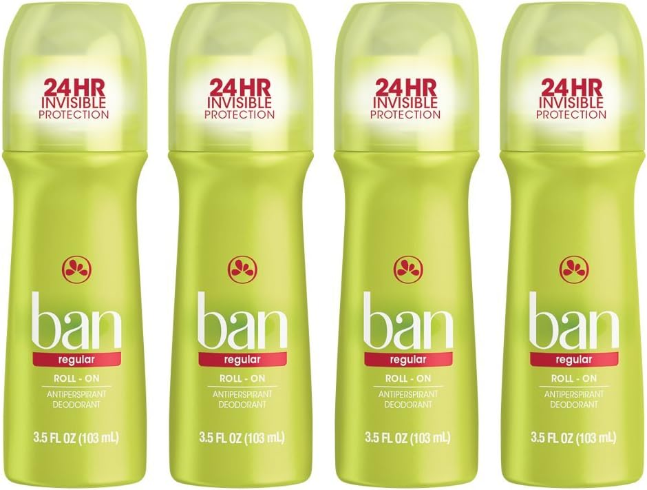 Ban Roll-On Antiperspirant Deodorant, Regular, 100 ml Bottles (Pack of ...