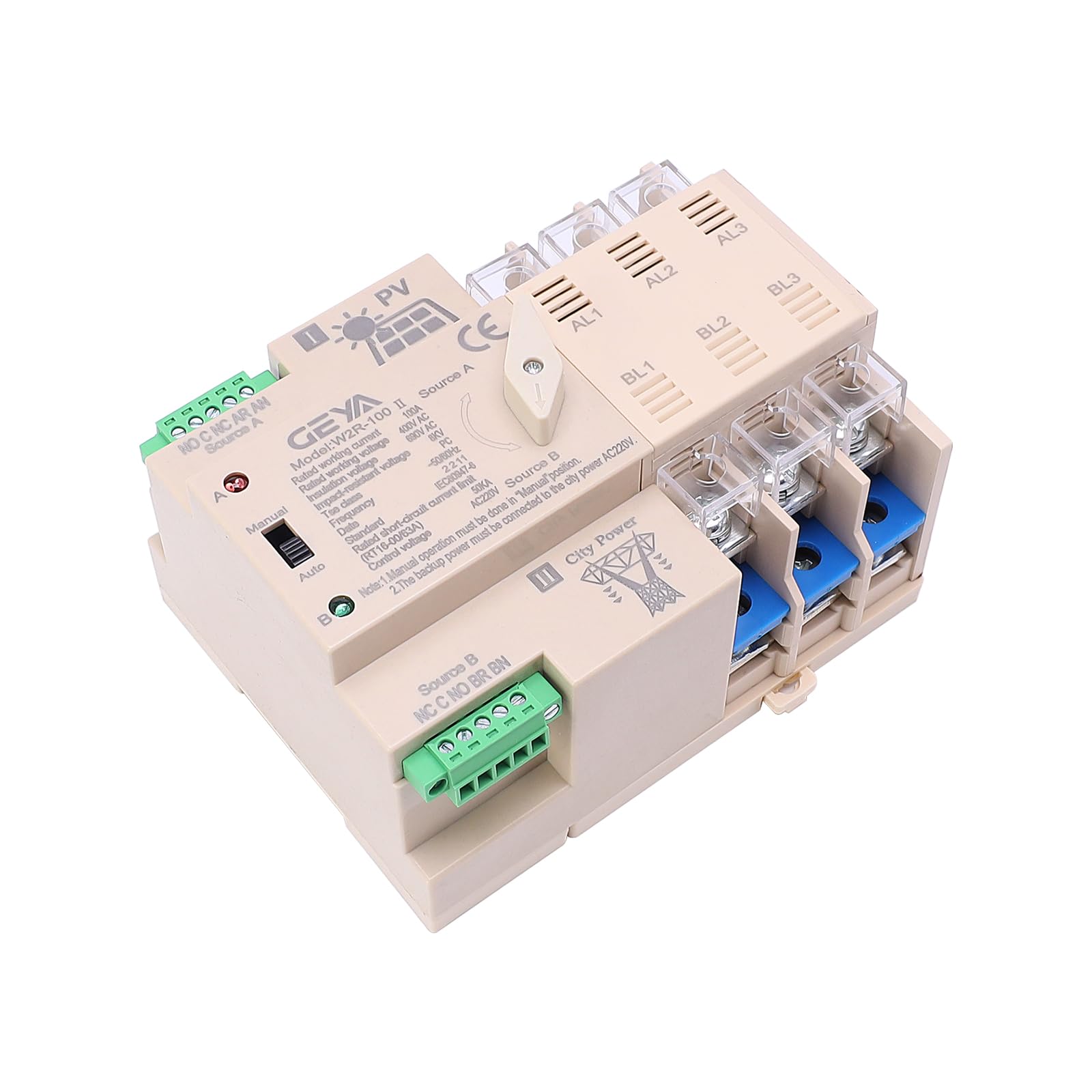 Mua GEYA on-Grid Solar Power Automatic Transfer Switch Din Rail 3P 100A ...