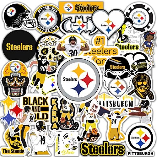 Pittsburgh Vinyl Steelers Stickers Pack of 33 pcs | Pricepulse
