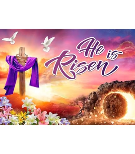 Inductance Coil 7x5 FT Easter Jesus Backdrop - He Is Risen Photography ...