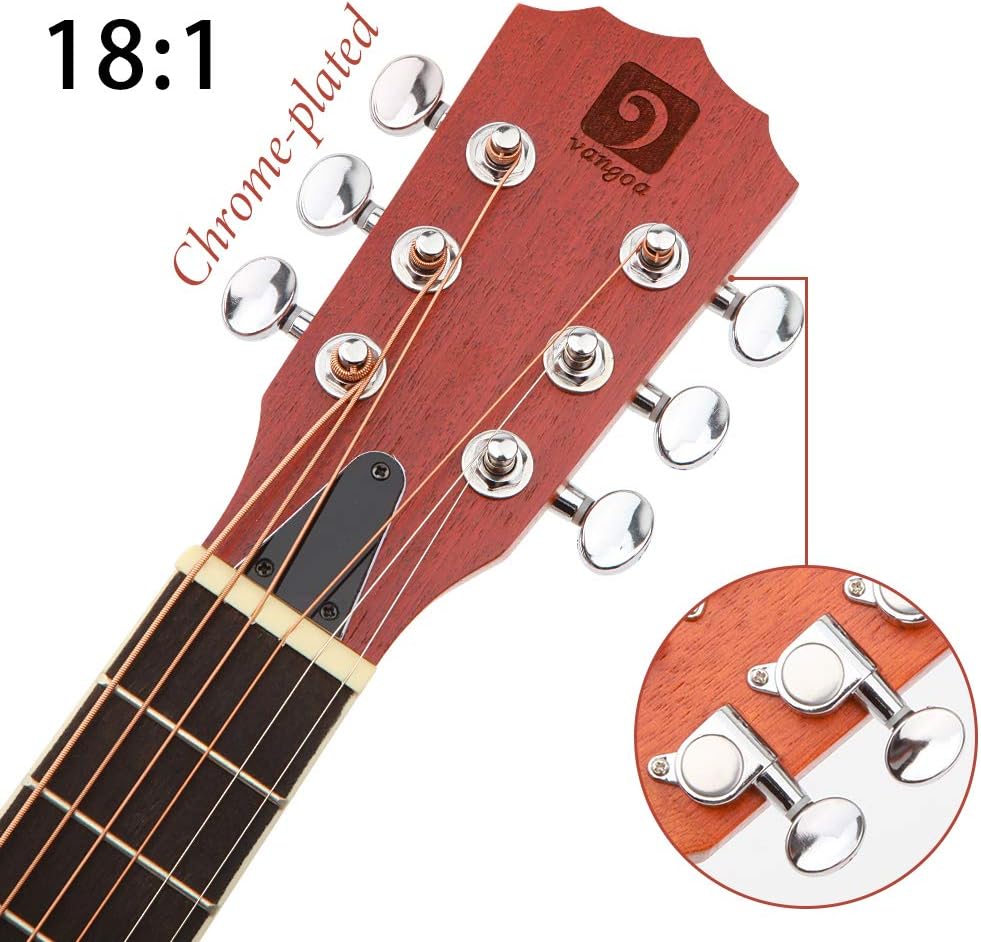 Vangoa 6 String Banjo Guitar Mini 26 Inch Sapele Travel Banjo with ...