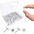 Amazon.com: BlingKingdom 100pcs Push Pins Tacks Clear Plastic Head Steel Point Clear Flat ...