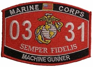 STICKER USMC MOS 0331 MACHINEGUNNER N CAMPAIGN RIBBON ooo USMC Lisc No ...
