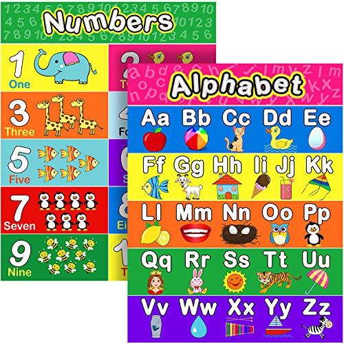 Extra Large Preschool Educational Learning Posters for Kids Toddlers ...