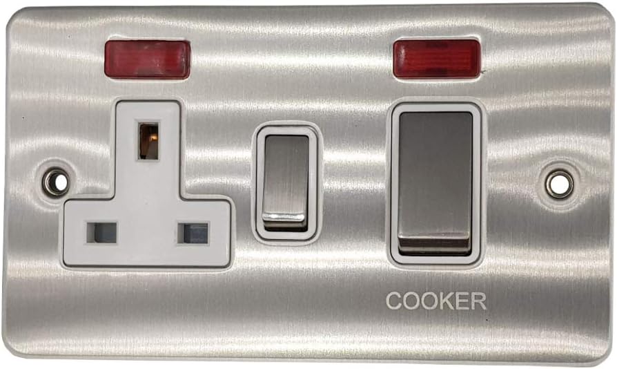 Klite 45A Switched Cooker Control DP Unit Isolator Switch and 13A ...