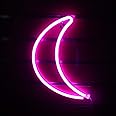 Crescent Neon Light Moon LED Neon Signs Art Wall Lighting Decor for ...