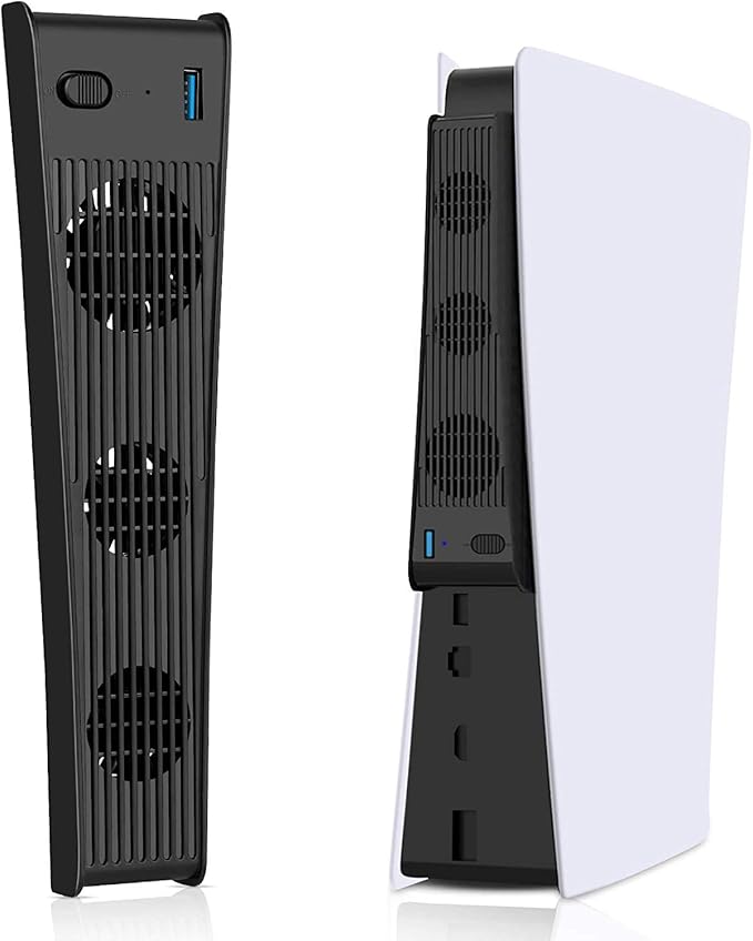 PS5 Cooling Fan External USB Cooler Game Console Cooling Fan with Extra ...