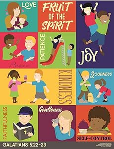 Fruit of the Spirit Poster (17" x 22") for Church Homeschool Scripture ...