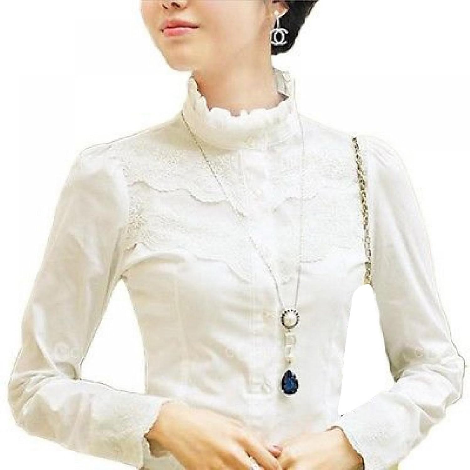 1900s Edwardian Style Blouses, Tops & Sweaters