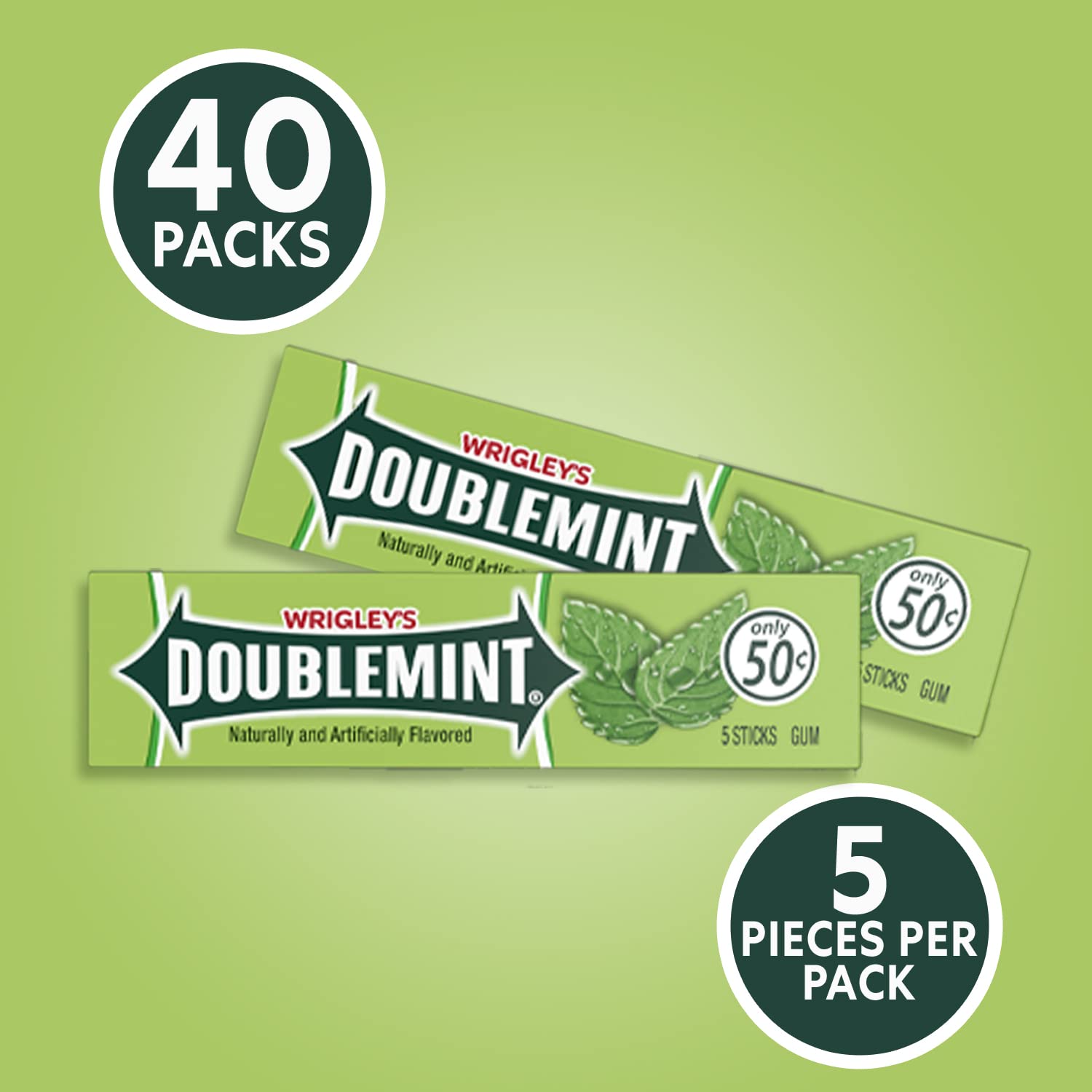 Mua DOUBLEMINT WRIGLEY'S DOUBLEMINT Chewing Gum Bulk Pack, 5 Stick ...