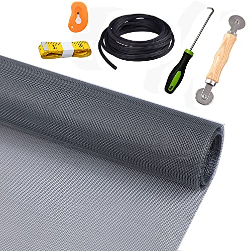 Screen Repair Kit for Window or Door, Adjustable Fiberglass Screens ...