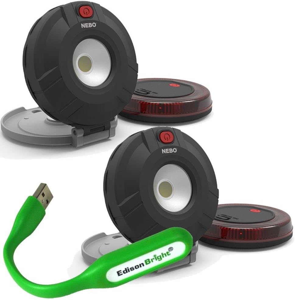 2 Pack bundle: Nebo 6391 Twin Pucks 160 lumen Task Light/Emergency ...