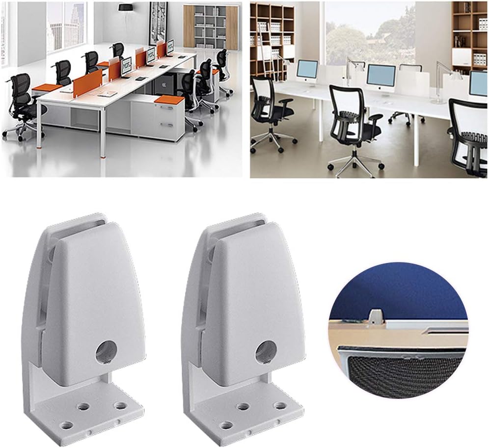 OSISTER7 2Pcs Screen Partition Clip, Office Desk Divider Clamp Bracket ...