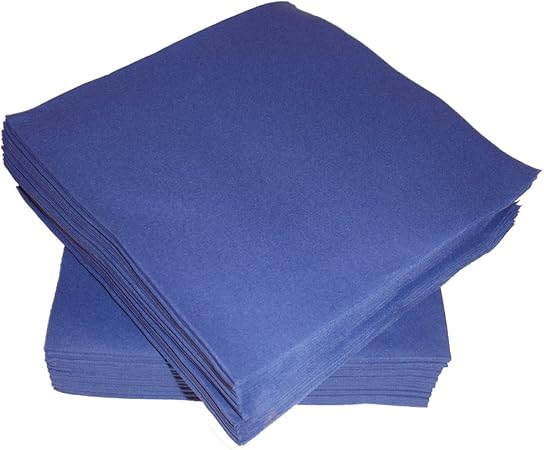 50 Linen Feel Luxury Dark Blue Paper Napkins: Amazon.co.uk: Kitchen & Home