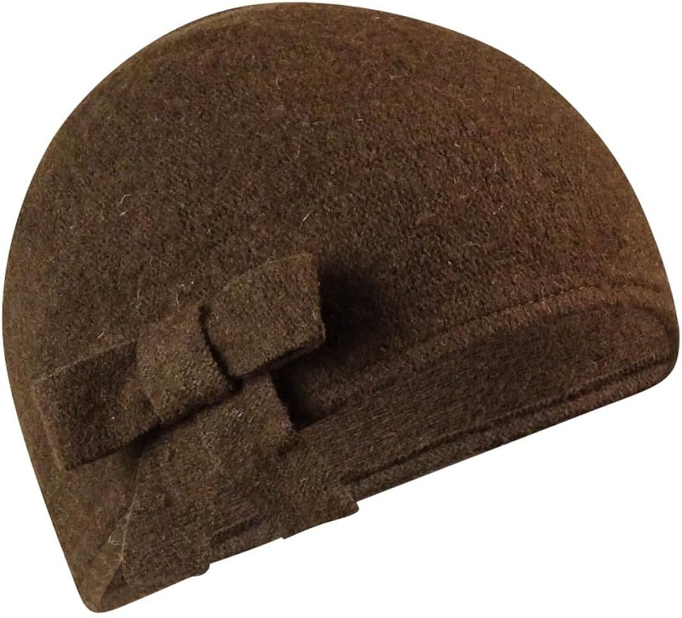 August Hats Women's Skully Cap with Bow One Size Chocolate Brown at ...