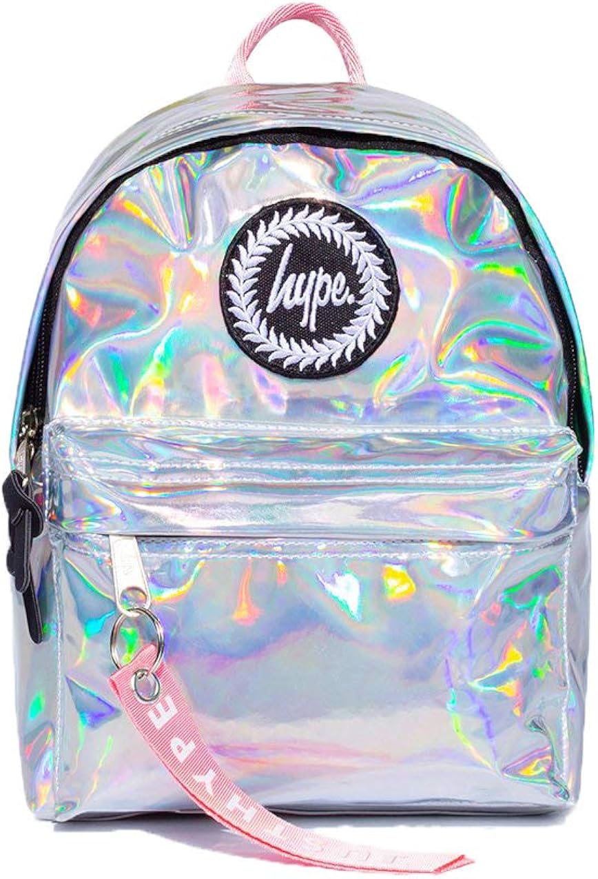 Hype Silver Holo Mini Backpack: Amazon.co.uk: Clothing