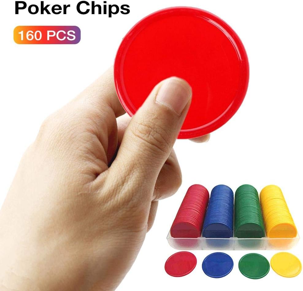 Amazon.com: 160pcs Counters Counting Chips Plastic Poker Chips with ...