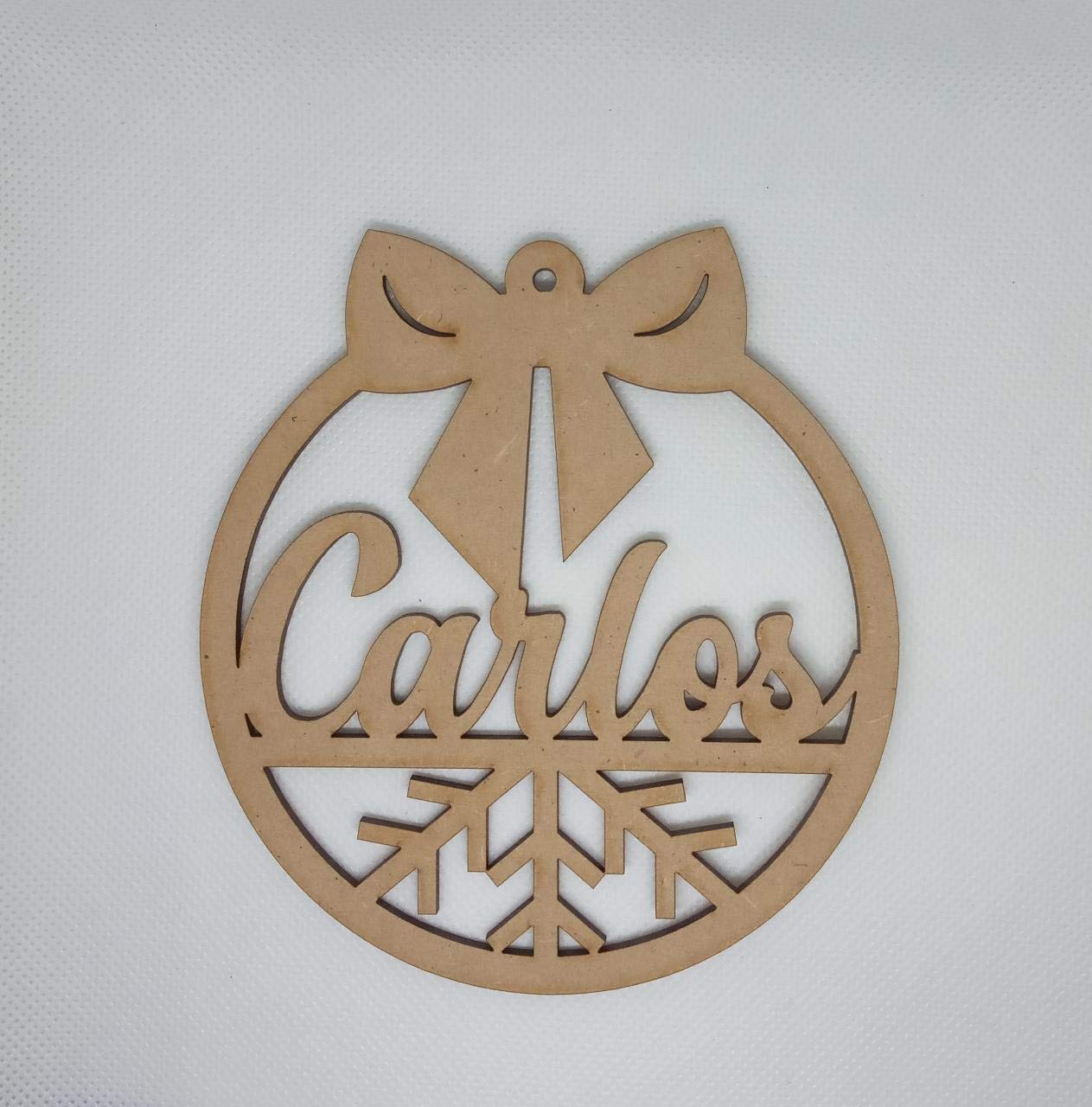 Esfera navidena personalizada en mdf/madera: Amazon.com.mx: Handmade