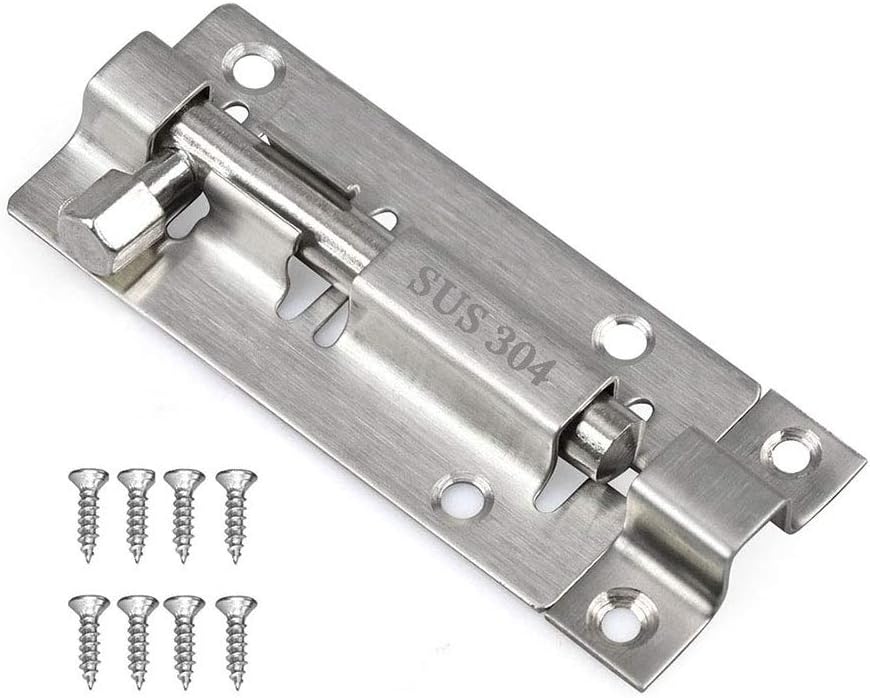 Stainless Steel 304 Sliding Latch Door Lock – 5 inch Heavy Duty Bolt ...