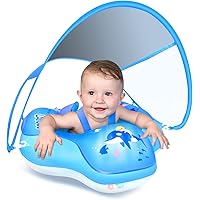 LAYCOL Baby Swimming Float with UPF50+ Sun Canopy Baby Floats for Pool ...