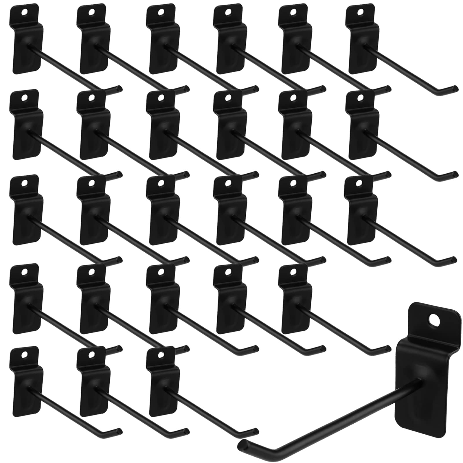 MUKLEI 100 PCS 4 Inch Slatwall Hooks, Slat Wall Gridwall Panel Slat ...