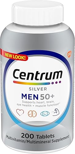 Centrum Silver Men (200 Count) Multivitamin / Multimineral Supplement ...