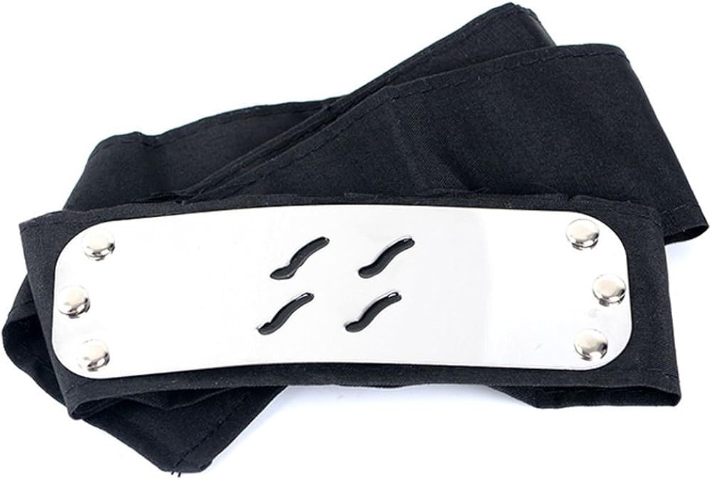 Coz' Place Black Naruto Logo Metal Plated Headband/Forehead Protector ...