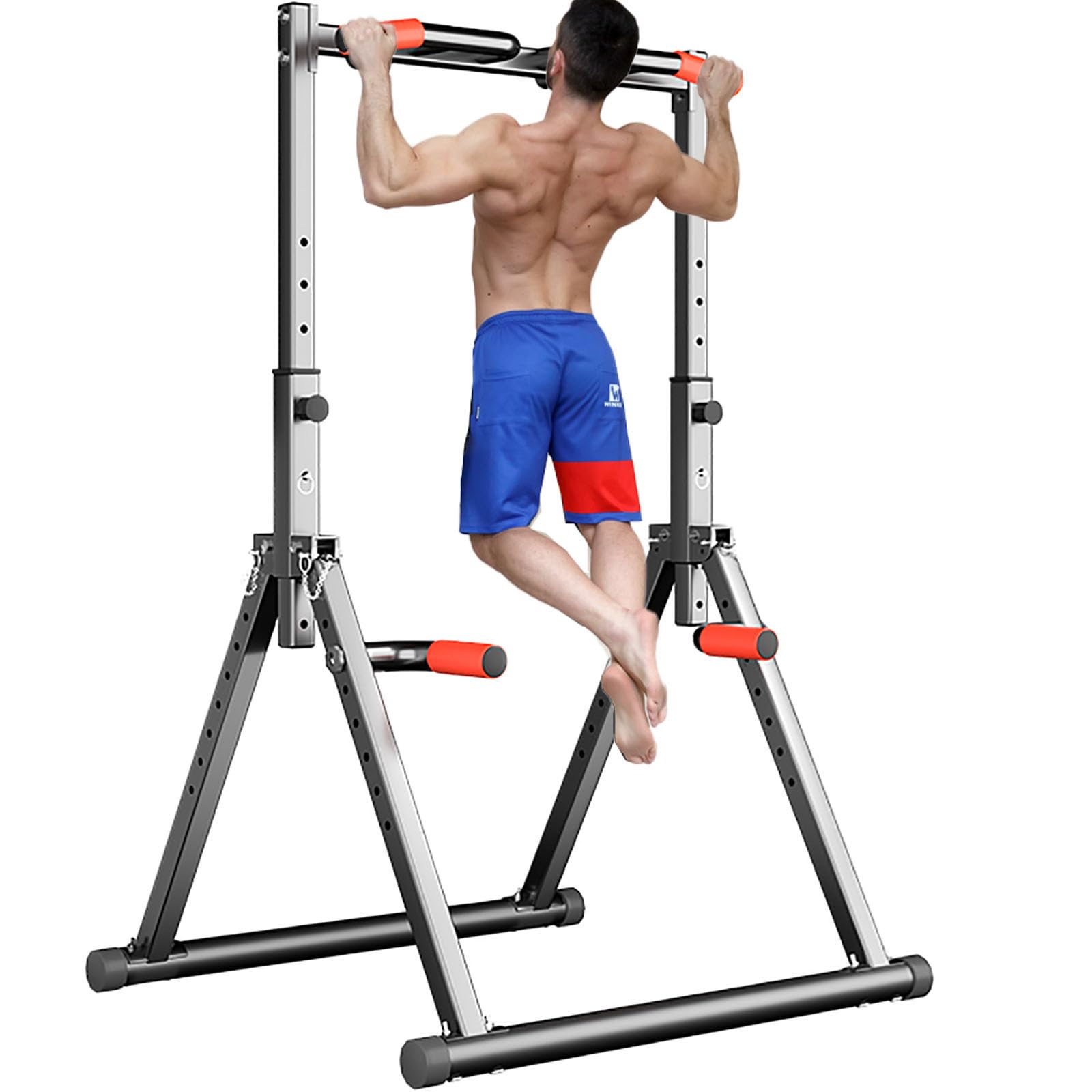 Mua DOBESTS Foldable Power Tower Pull Up Bar Dip Station Adjustable ...
