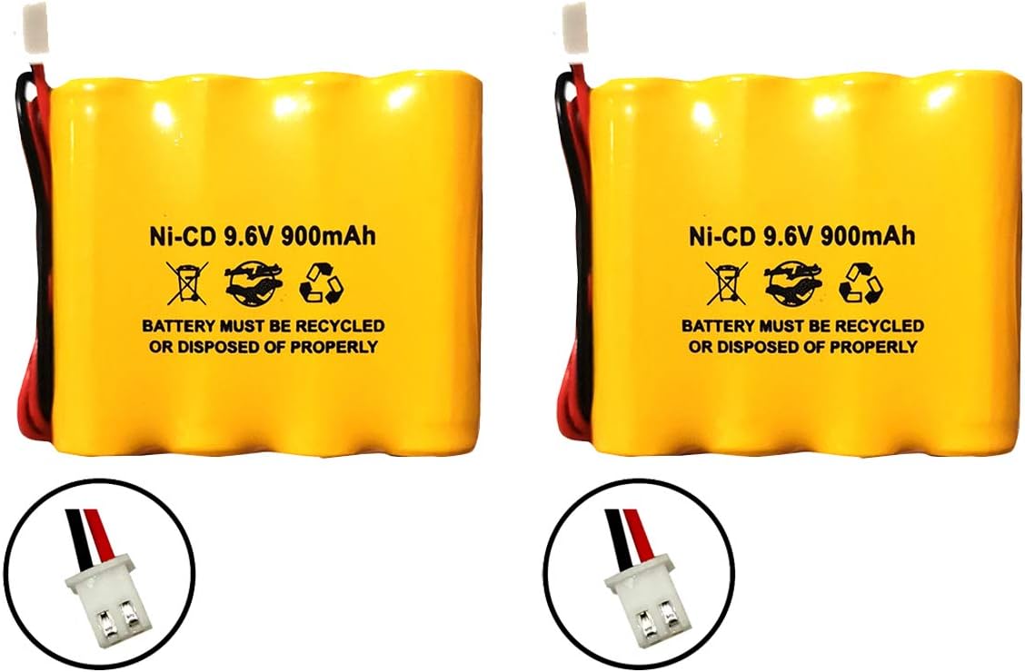 Amazon.com: (2 Pack) 9.6v AA900mAh Ni-CD 9.6v AA700mAh Ni-CD Exit Sign ...